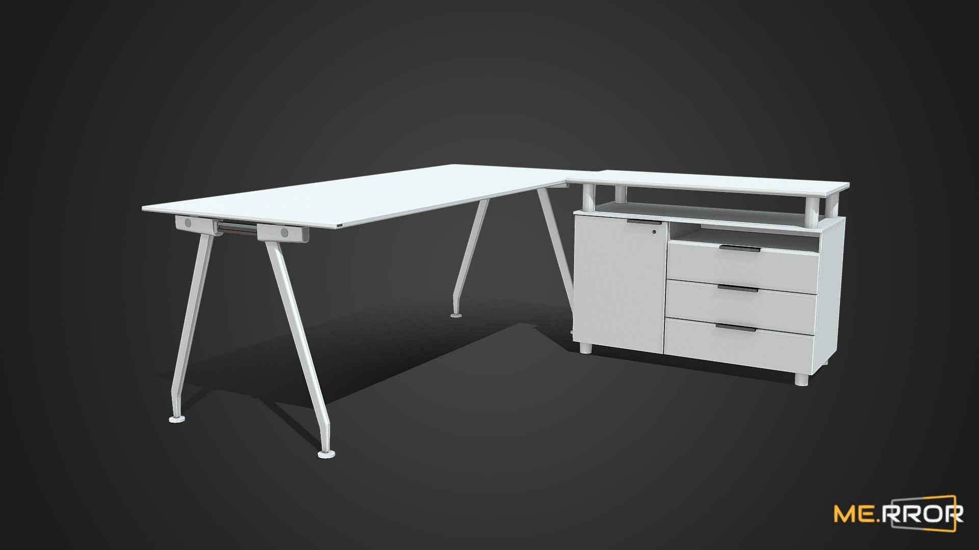 [Game-Ready] White Desk Drawer Set 2 - Buy Royalty Free 3D model by ME ...