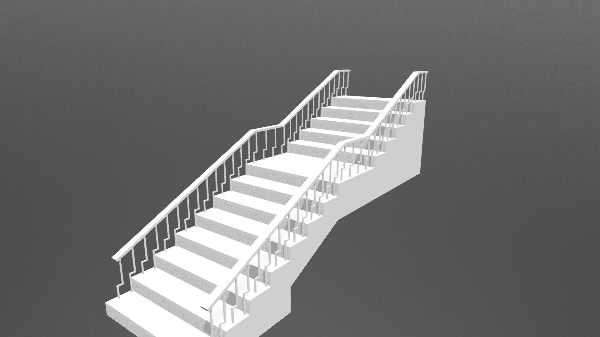 Procedural Double Wide Stairs - 3D model by Vlaka [29a16a8] - Sketchfab
