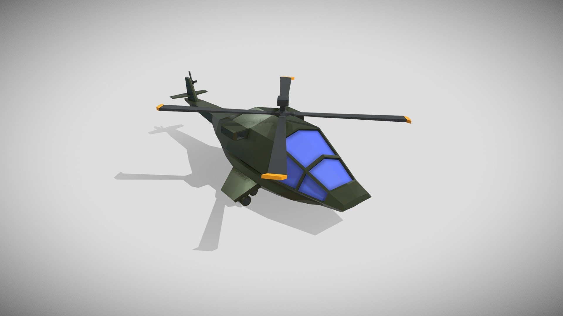 Low Poly Helicopter - Buy Royalty Free 3D model by AssetSource [29a3091 ...