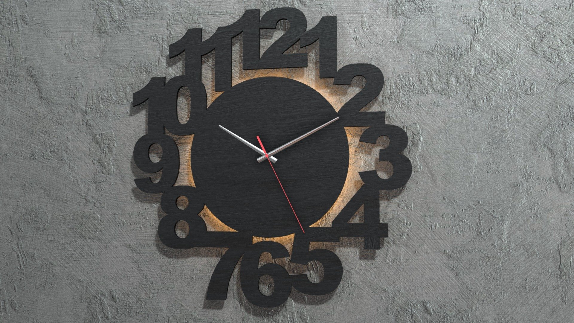 Modern Clock - Download Free 3D model by Nick Kotik (@Nathanson ...