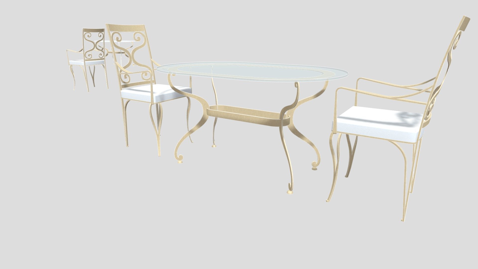 Кованая мебель (стол и стулья) В2 - 3D model by Vitkovskiy-kovka ...