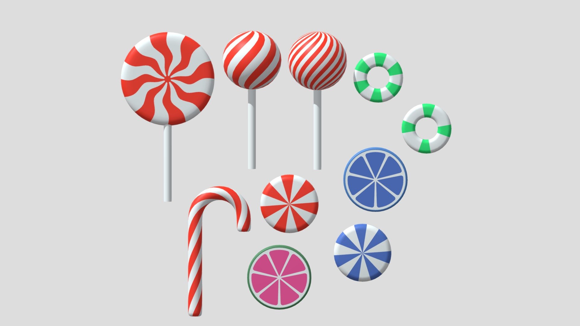 Cartoon Candies Collection - Buy Royalty Free 3D model by Philip Storm ...