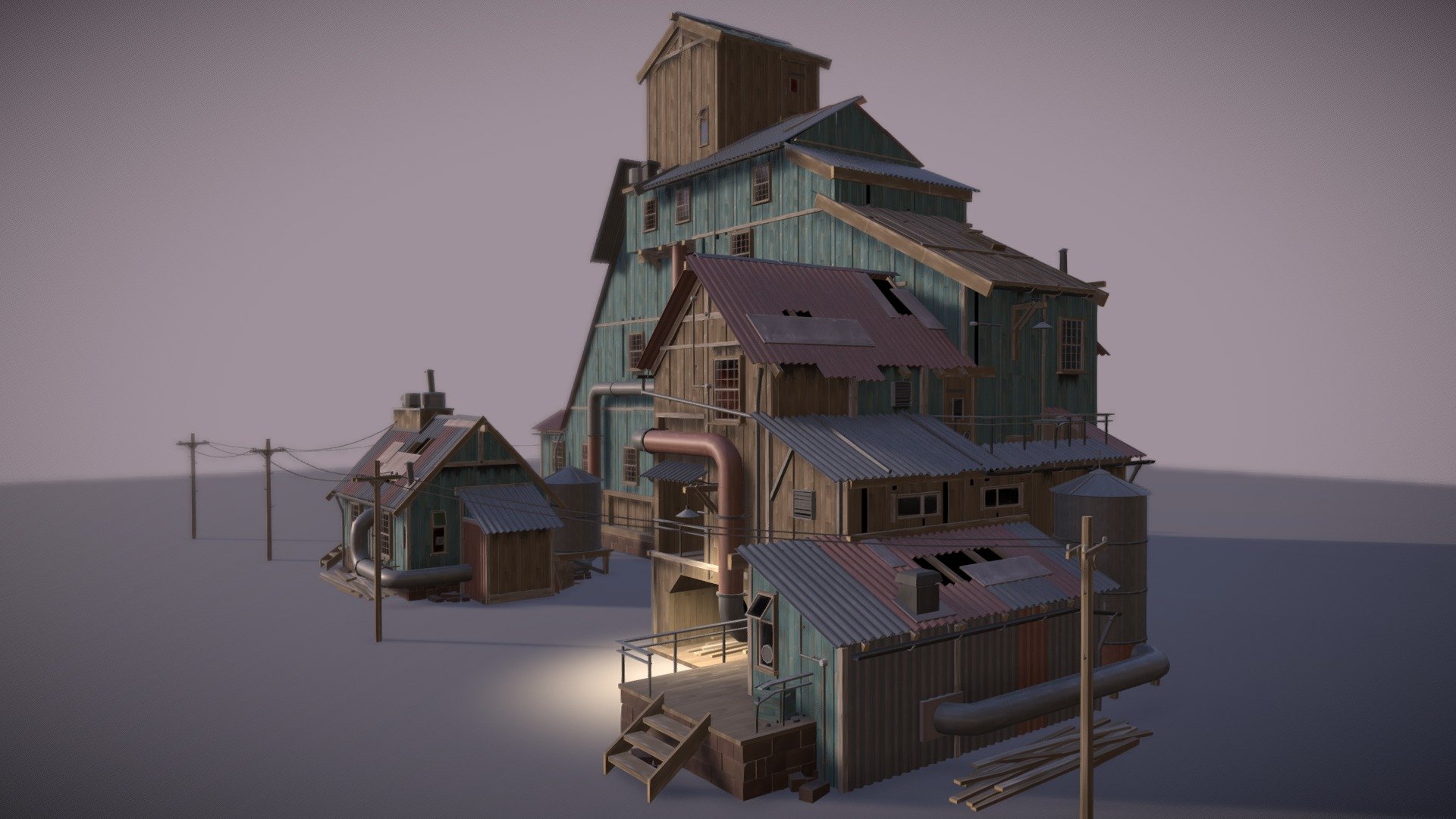 Factory Building - Download Free 3D model by Jet (@jetjones) [29add30 ...