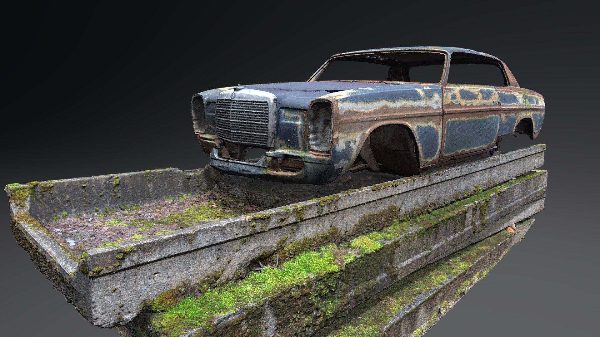 Mercedes Wreck - Buy Royalty Free 3D model by Abandoned Scans (@realMrAnderson) [29b0124 ...