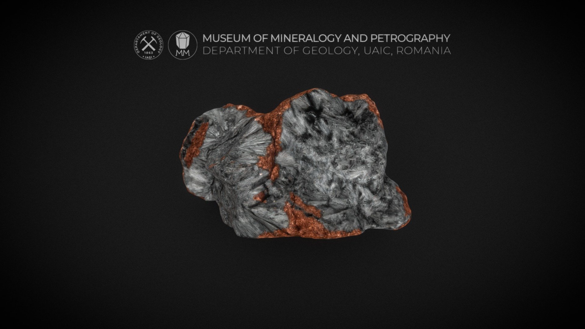 Radial sprays of acicular Pyrolusite crystals - 3D model by Museum of ...