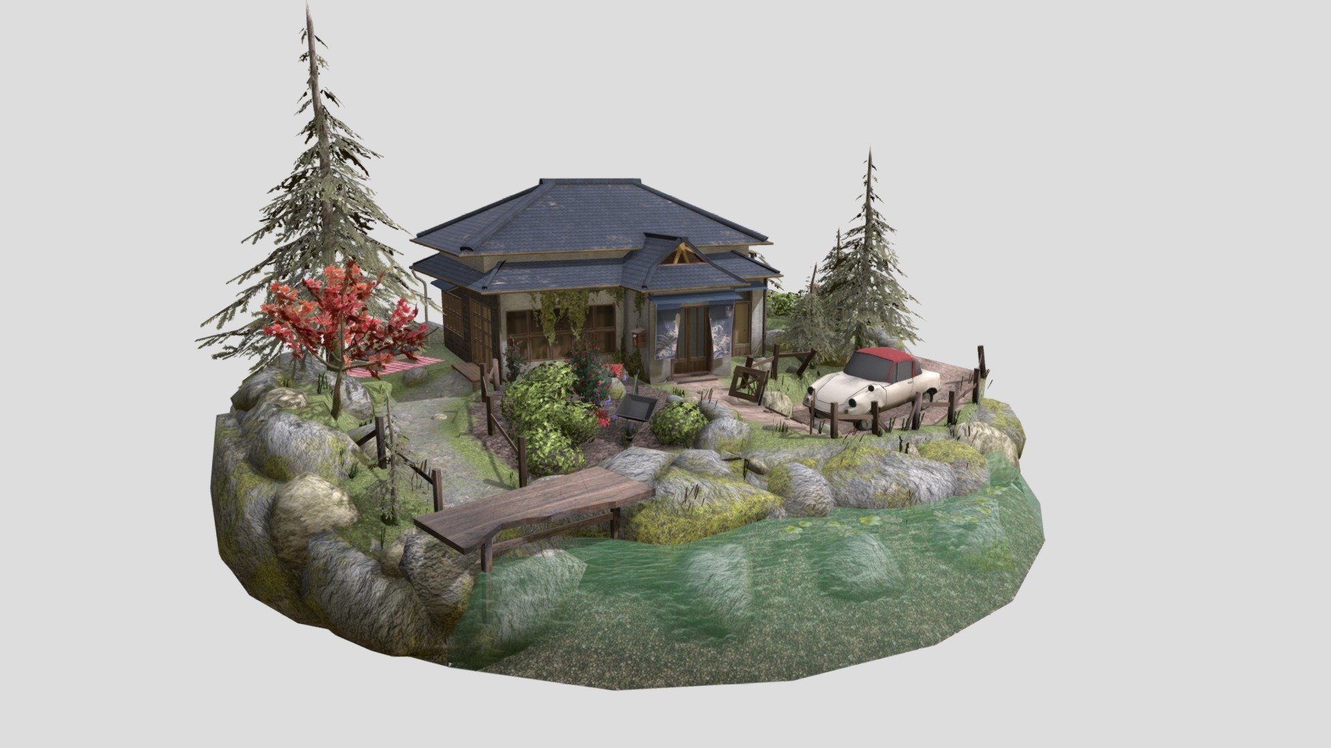 DAE Diorama - Grandmother's House - 3D model by Ivans Minajevs (@ivansminajevs) [29c270e ...