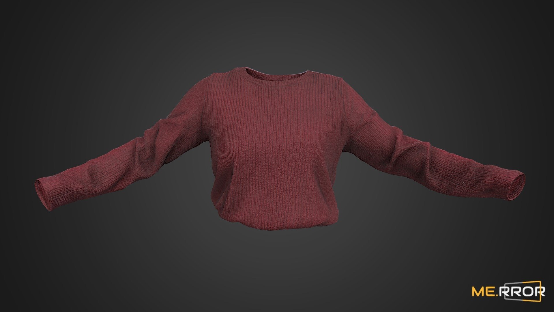 [Game-Ready] Burgundy Knit Sweater - Buy Royalty Free 3D model by ME ...