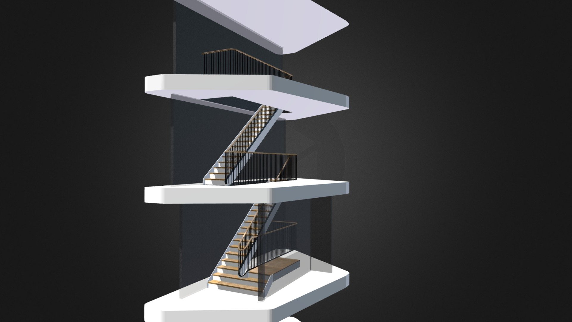 Continuous Railing - 3D model by 3D Software for Stair Design and ...