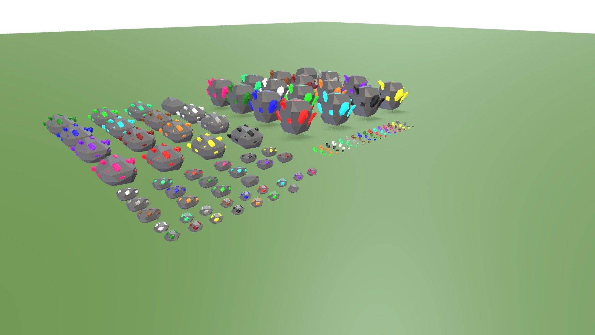 Low Poly - Mine Ore Pack - 3D model by sinbat [29cea1a] - Sketchfab
