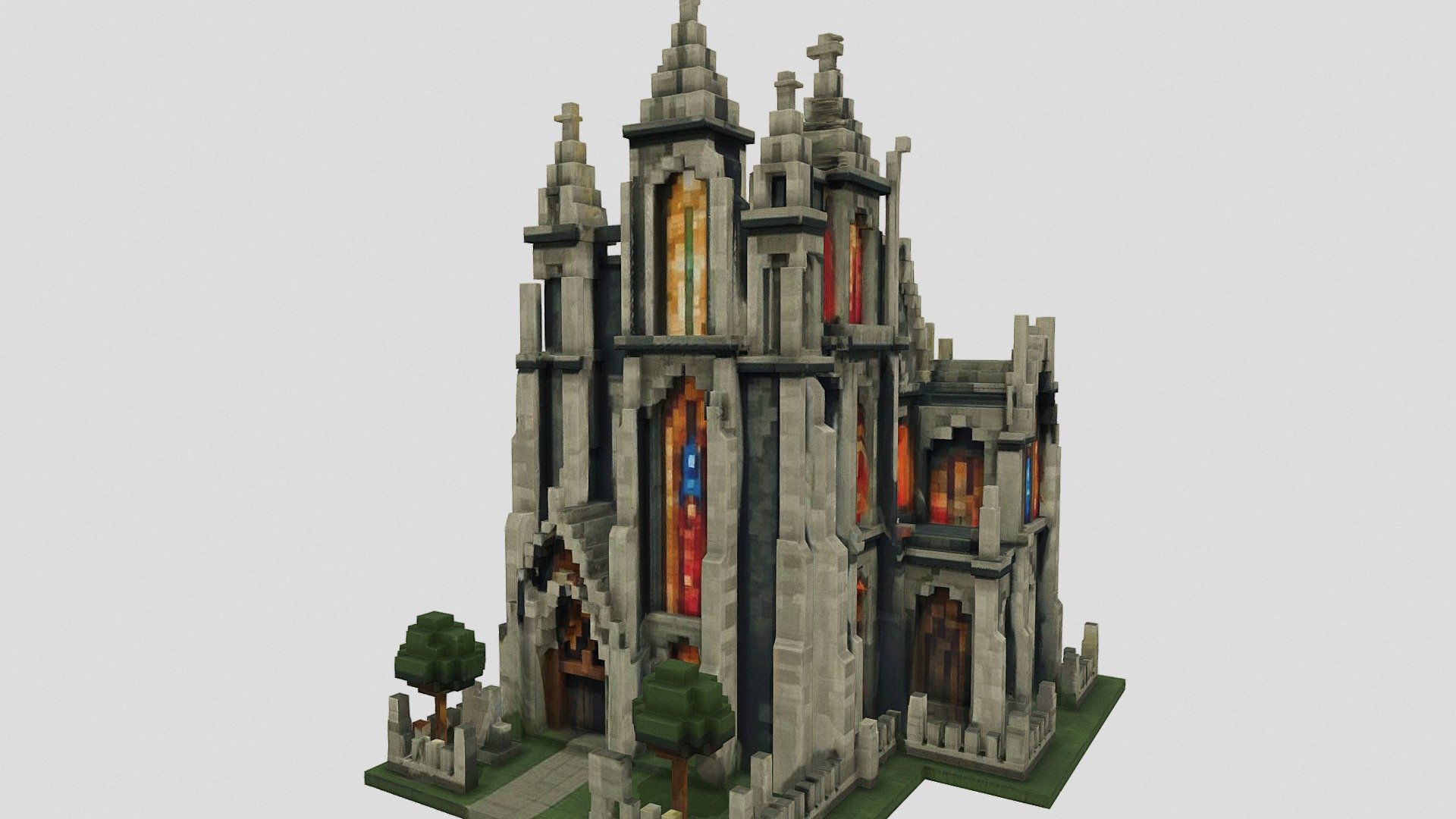 Pixel-}X{-Cathedral - Download Free 3D model by -X-ScornGames (@XX-XX ...