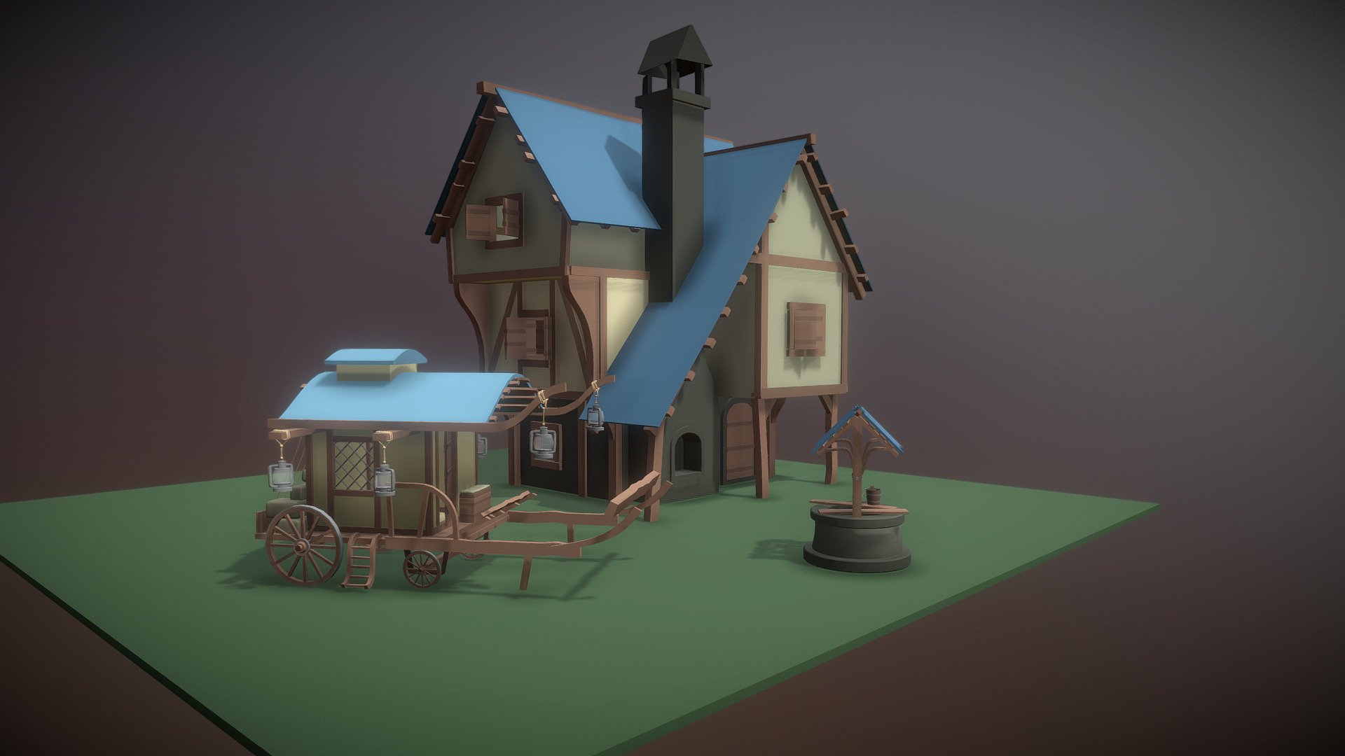 House Scene - 3D model by AndreyErmoshin [29d609e] - Sketchfab