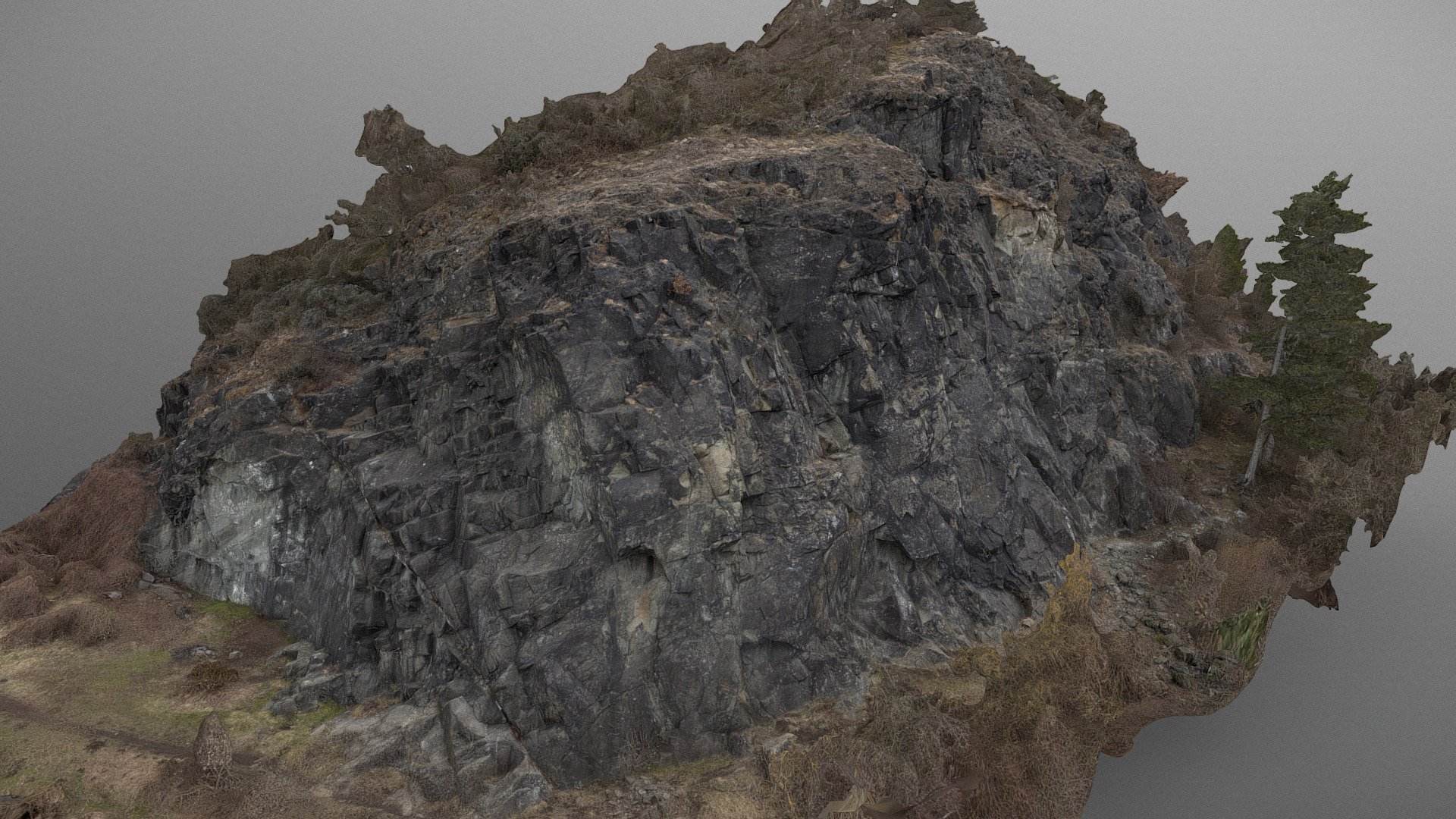 Black rock basalt rockface - 3D model by matousekfoto [29d8617] - Sketchfab