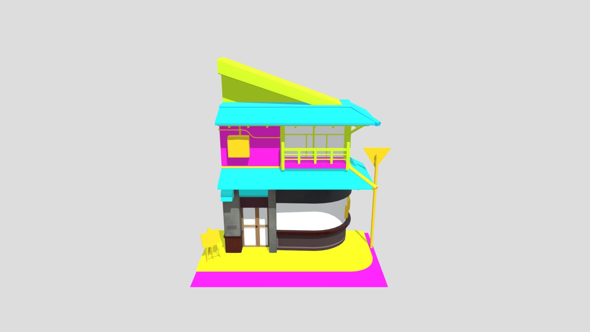 StoreFront Scene - 3D model by Tony Z (@tzhuang) [29dbd00] - Sketchfab