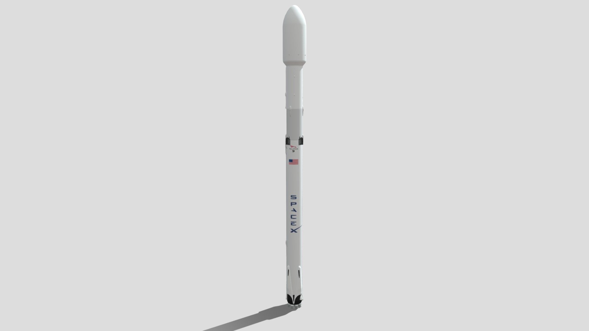 SpaceX Falcon 9 Block 1.2 (Full Thrust) - Download Free 3D model by ...