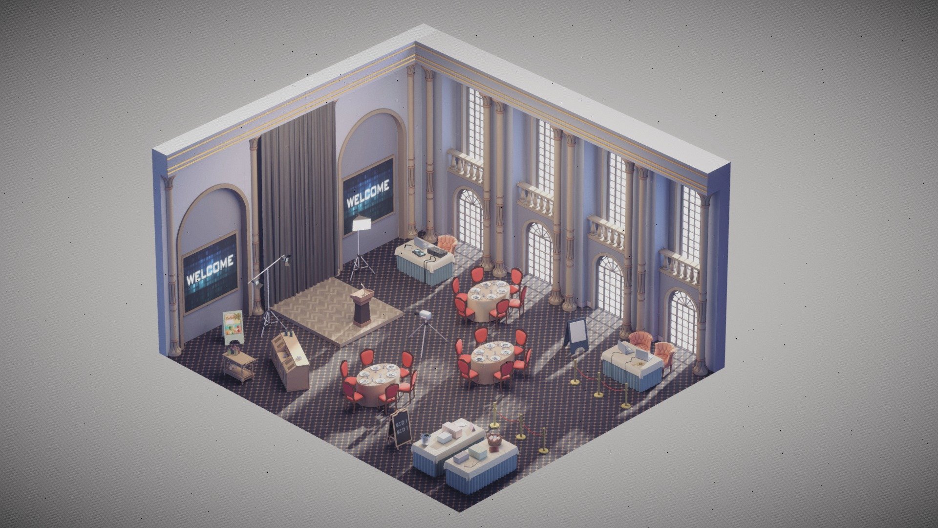 Union Party Diorama - 3D model by majdabdo90 [29df9b2] - Sketchfab
