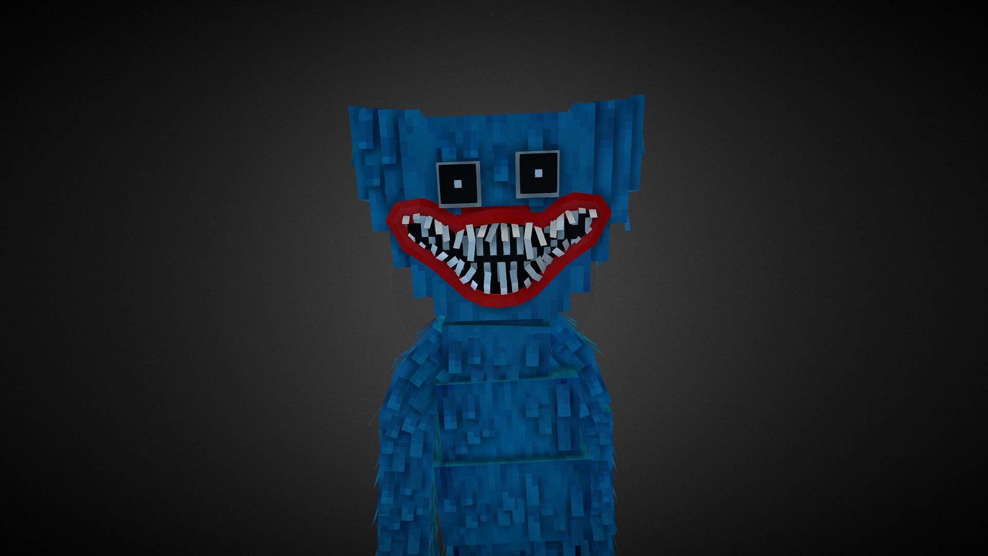 PoppyPlatime Huggy wuggy - Minecraft style - 3D model by jean7040404 [29e163e] - Sketchfab
