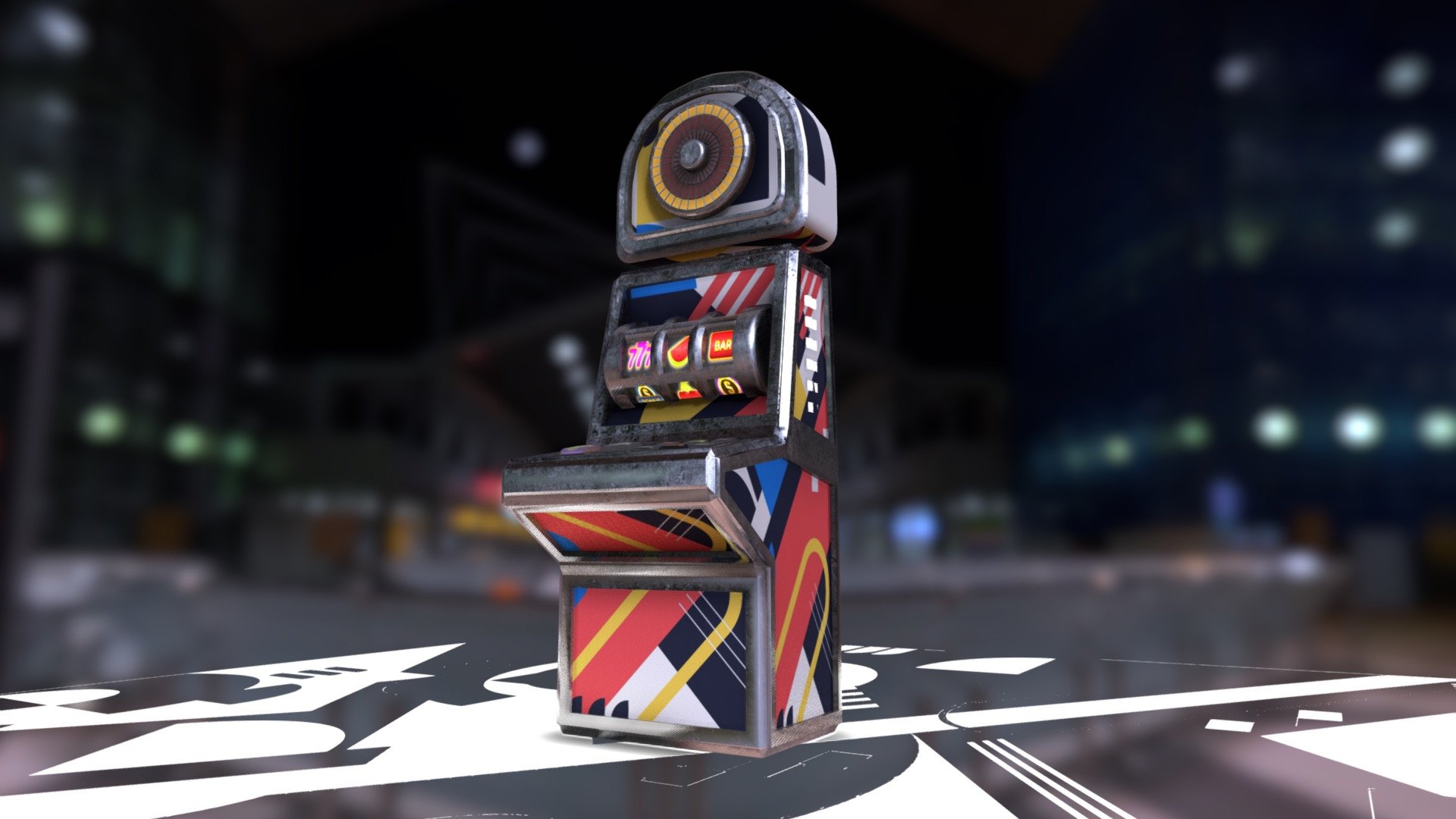 Slot Machine With Abstract Design - Download Free 3D model by Audrey ...