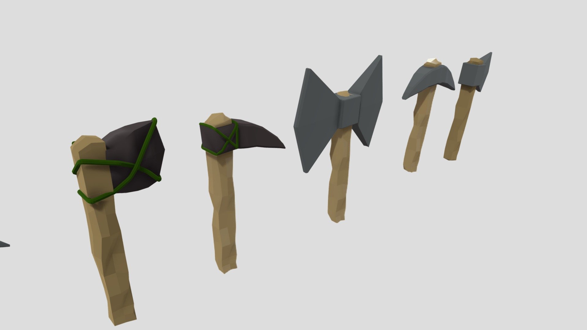 Free Pack of Pickaxes & Axes - 3D model by hishamelamir001 [29e2a33 ...