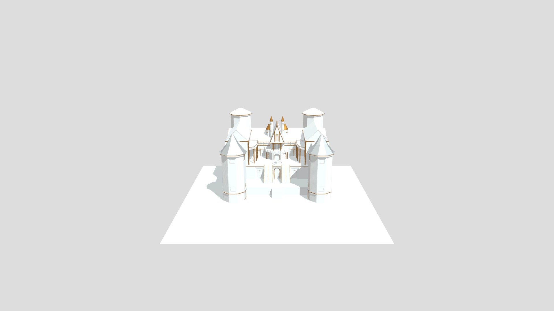 Palace with towers - 3D model by Kashikomi [29e3ef3] - Sketchfab