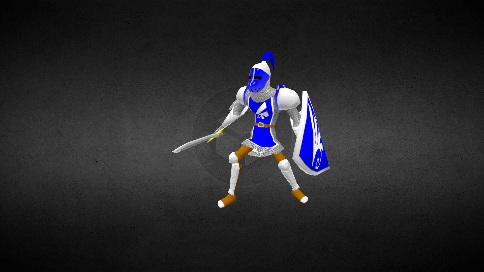 Blue Knight - 3D model by Raul B. Gutierrez (@RaulBartolomeiGutierrez ...