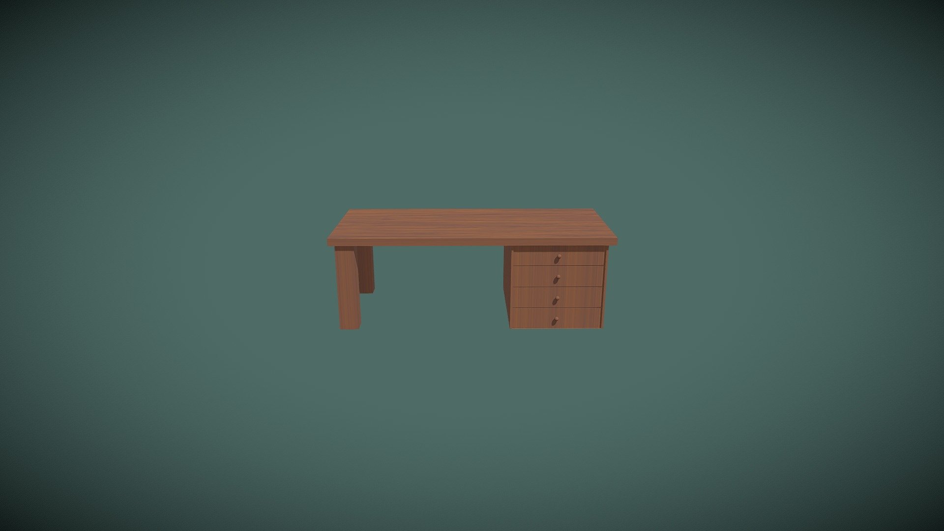 Wooden Study Table - Download Free 3D model by bend1ct [29e9e83 ...