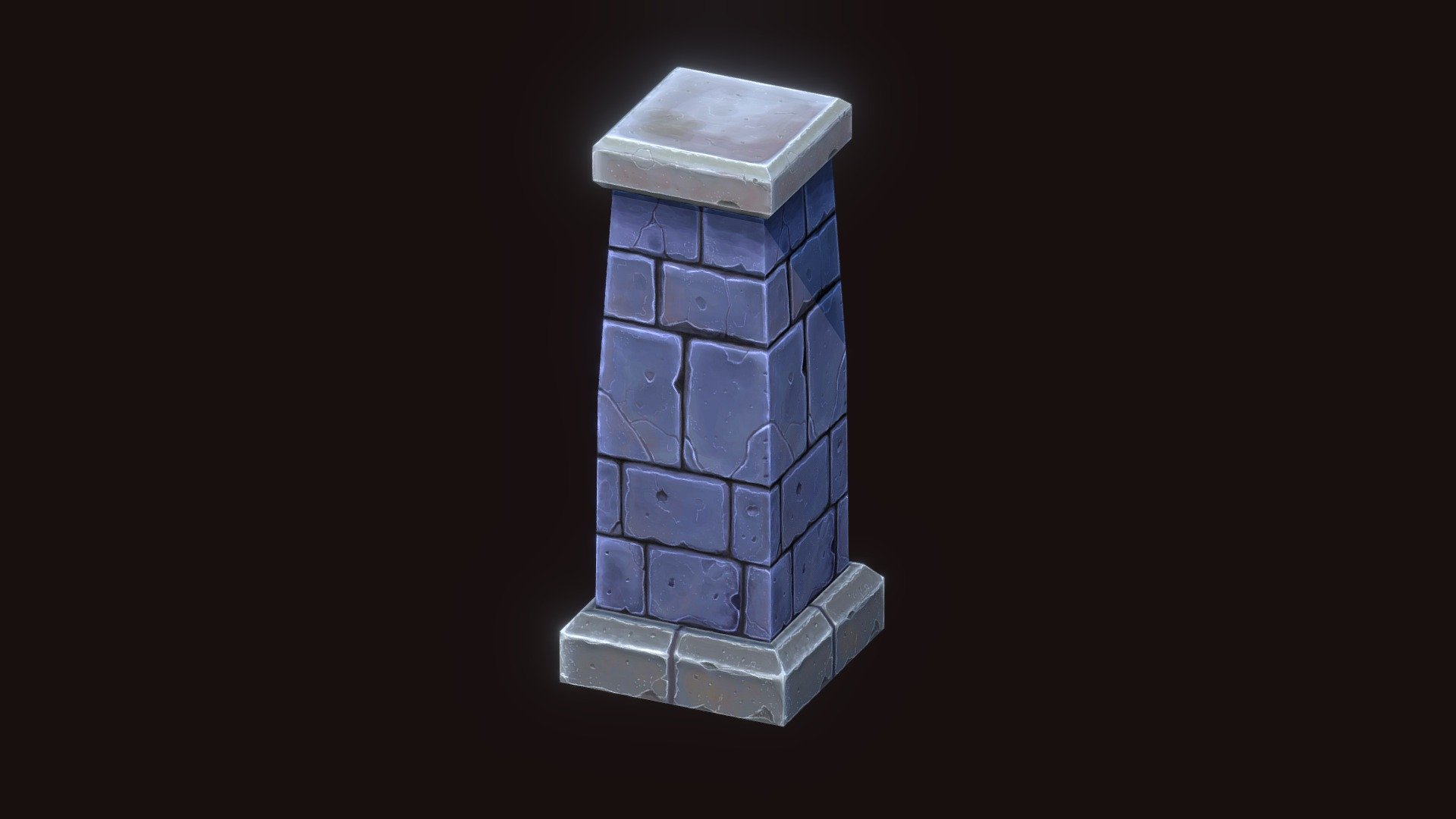 Hand-painted Column - 3D model by emihaba [29ebd23] - Sketchfab