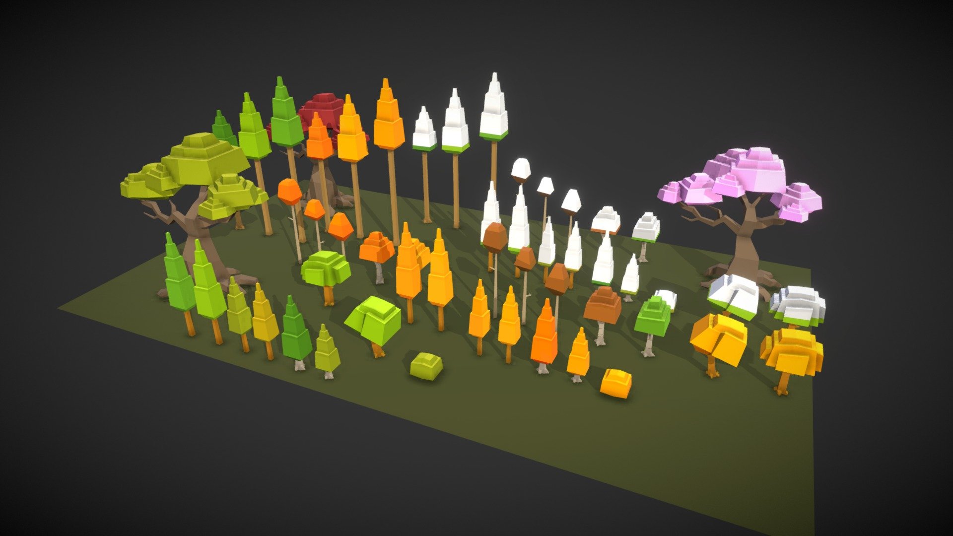 Simple Fantasy Trees - Buy Royalty Free 3D model by Synty Studios ...