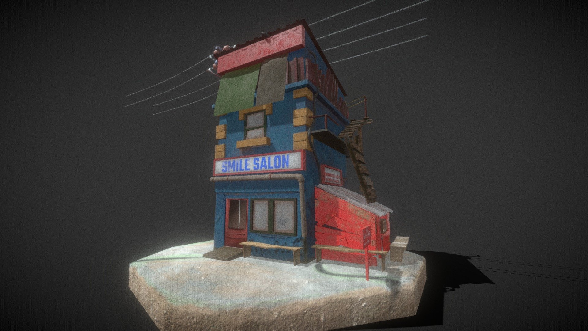 Cartoon Ghetto Flat - Download Free 3D model by wamala [29ed6f1 ...
