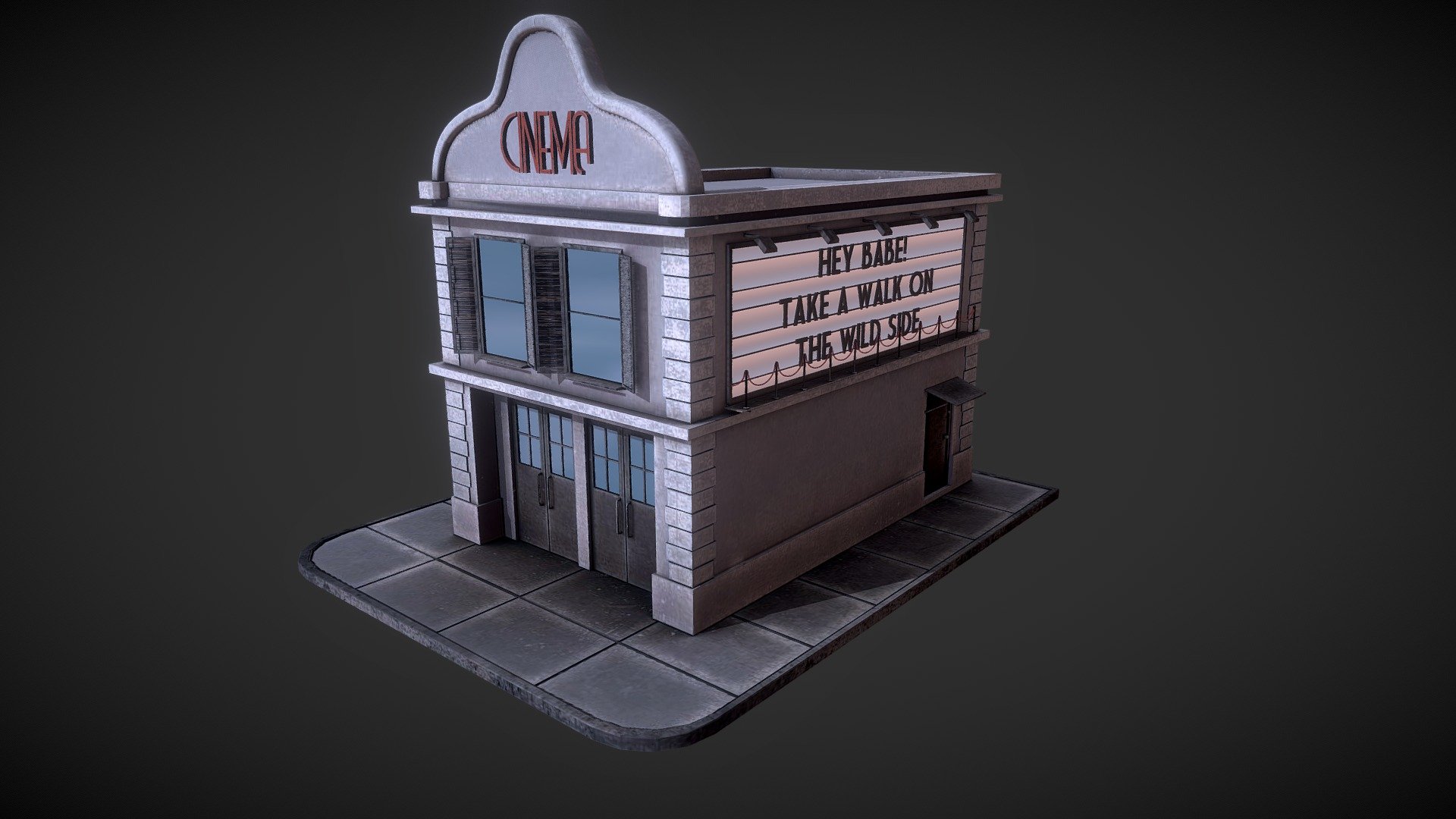 Small Cinema - Download Free 3D model by berti_120 [29f2043] - Sketchfab
