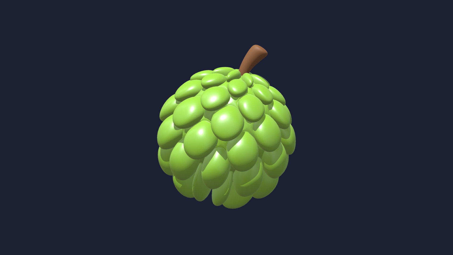Sugar Apple Icon - Buy Royalty Free 3D model by arc.jabbar (@arc_jabbar ...