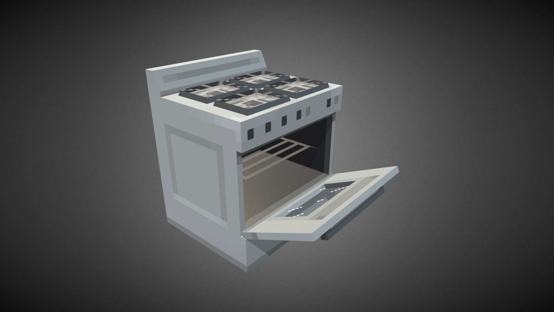 Gas stove Pixelart - Download Free 3D model by Onekro [29f60fa] - Sketchfab