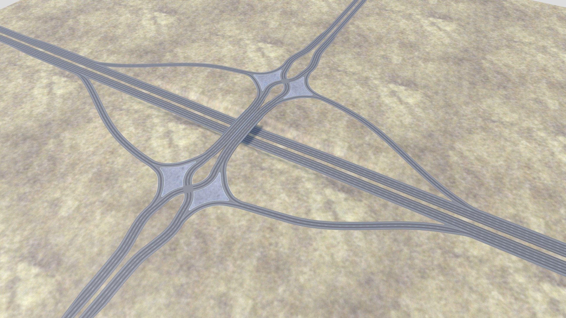 Diverging Diamond Interchange - 3D model by Bee-am [29fb99e] - Sketchfab