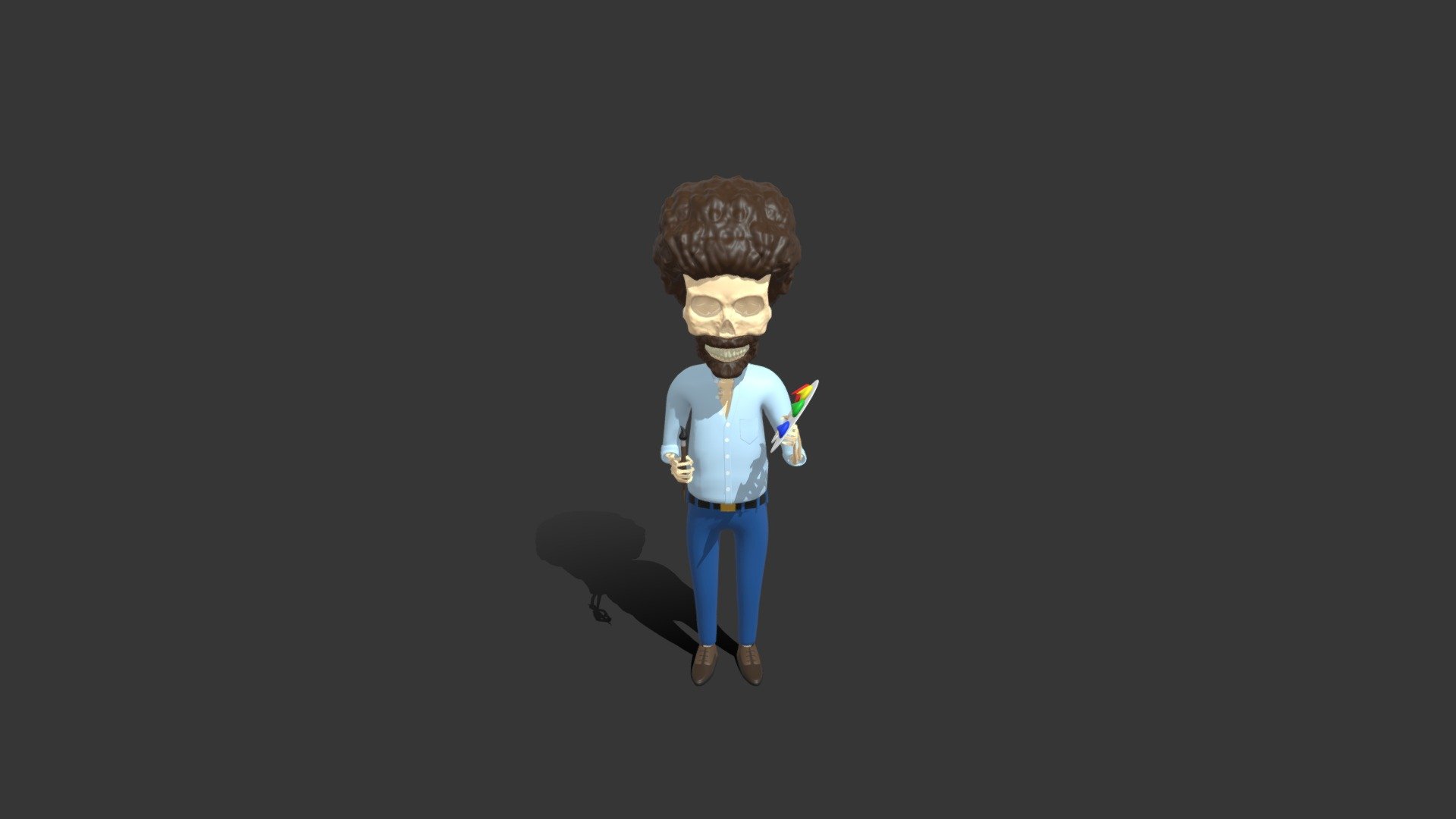 Bob Ross Nft - 3D model by anable [29fcce7] - Sketchfab