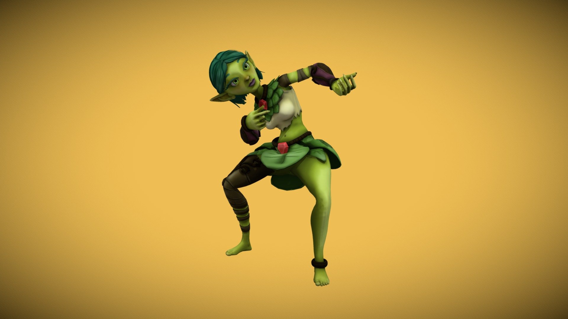 Female Elf Dodging Arrows - Fight Club - 3D model by LasquetiSpice ...