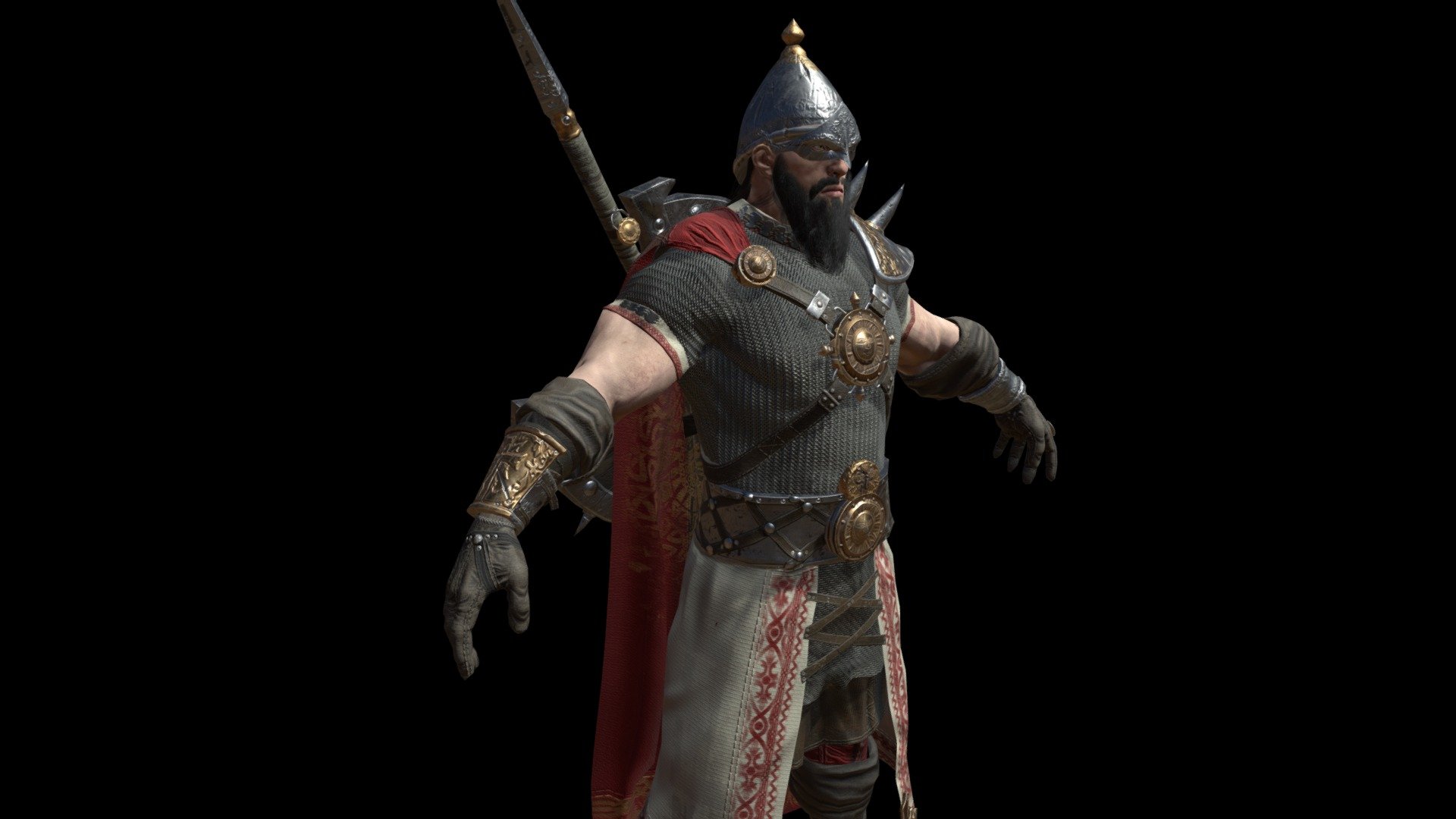 Hero Old Warrior - Buy Royalty Free 3D model by dremorn [2a0bb55 ...