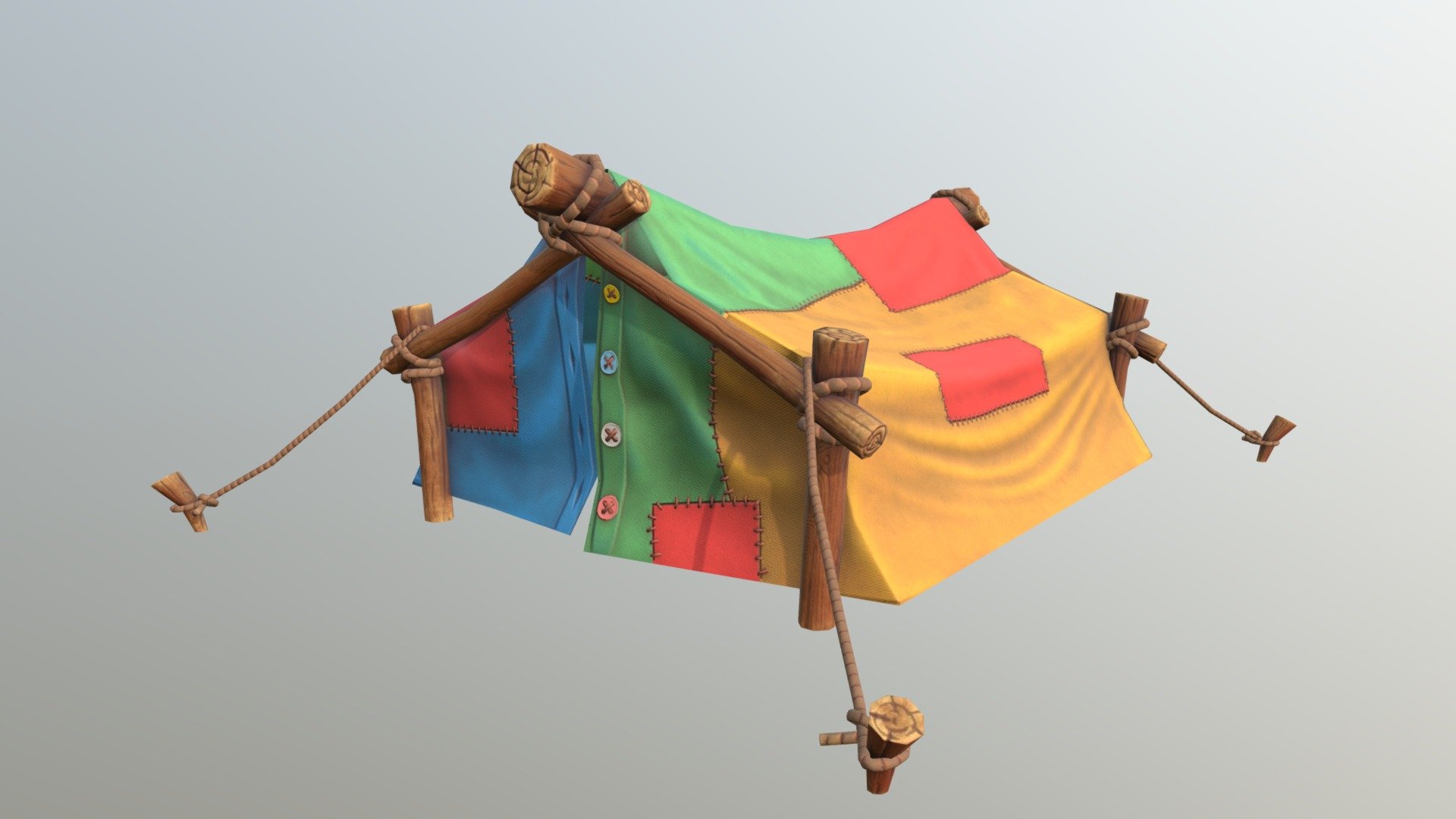 Stylized tent - 3D model by viartacc [2a0ea90] - Sketchfab