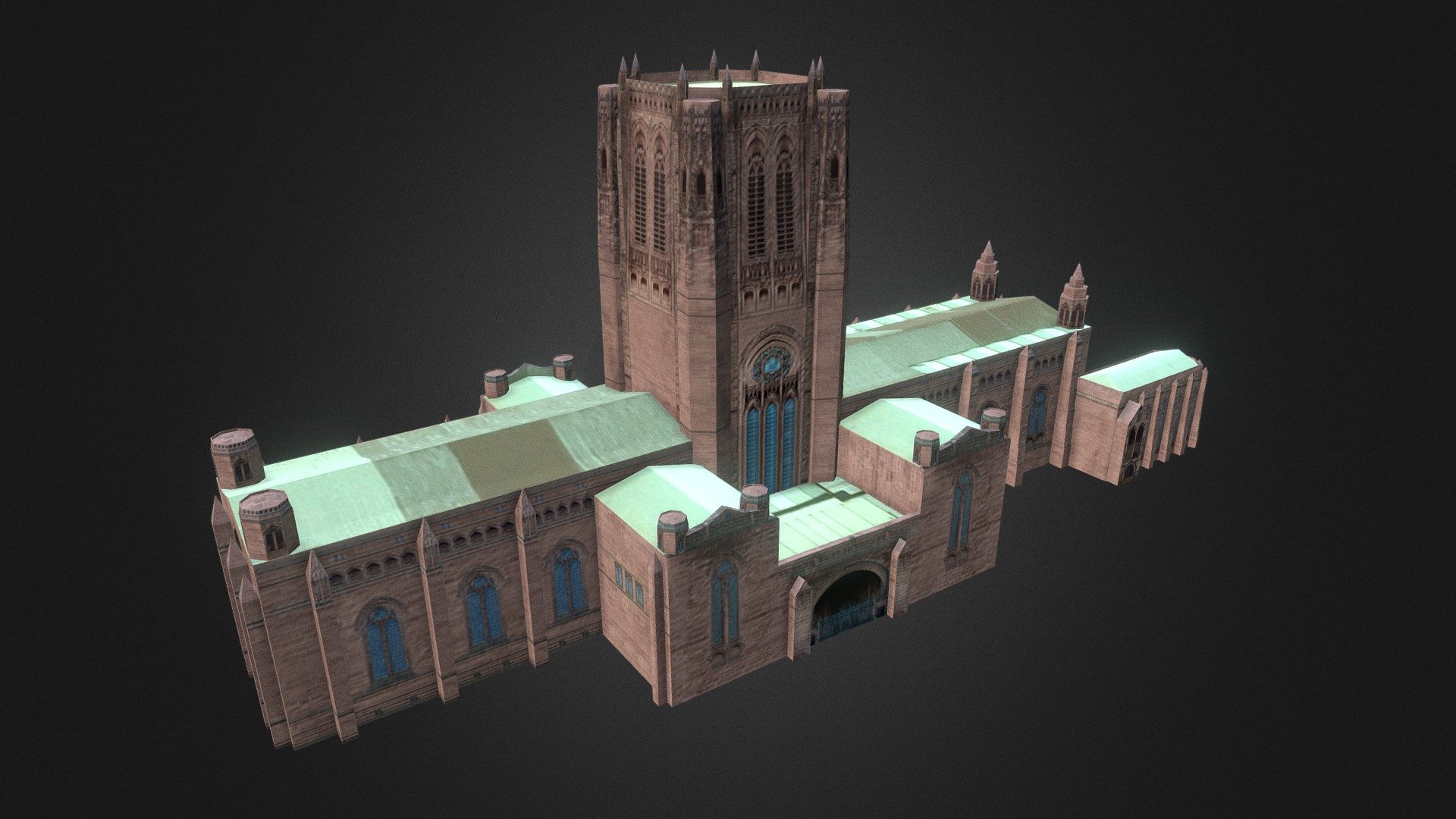 Liverpool Anglican Cathedral - 3D model by Draw & Code (@drawandcode ...