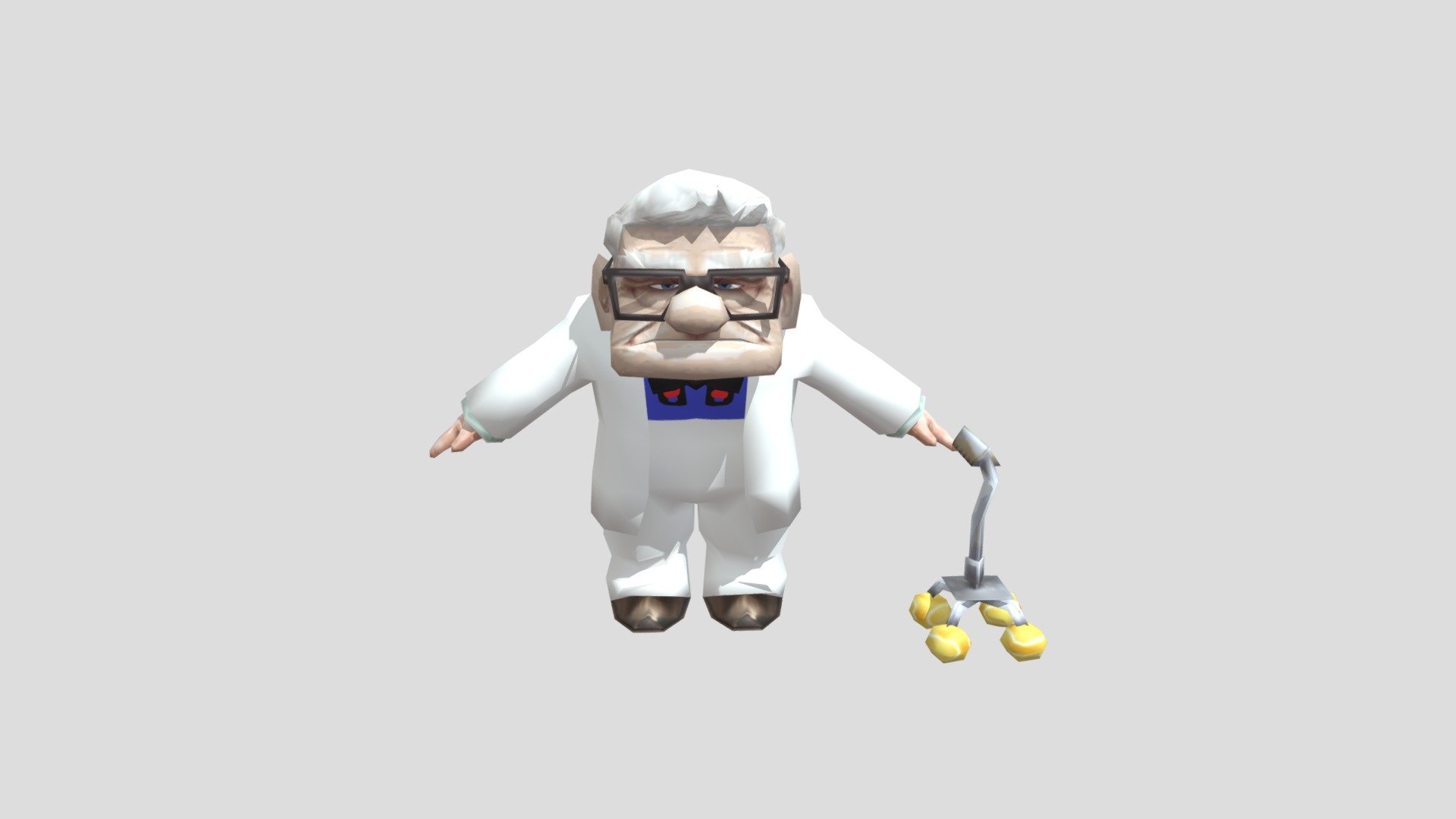 Carl Fredricksen As a Scientist from Half Life 1 - 3D model by ...