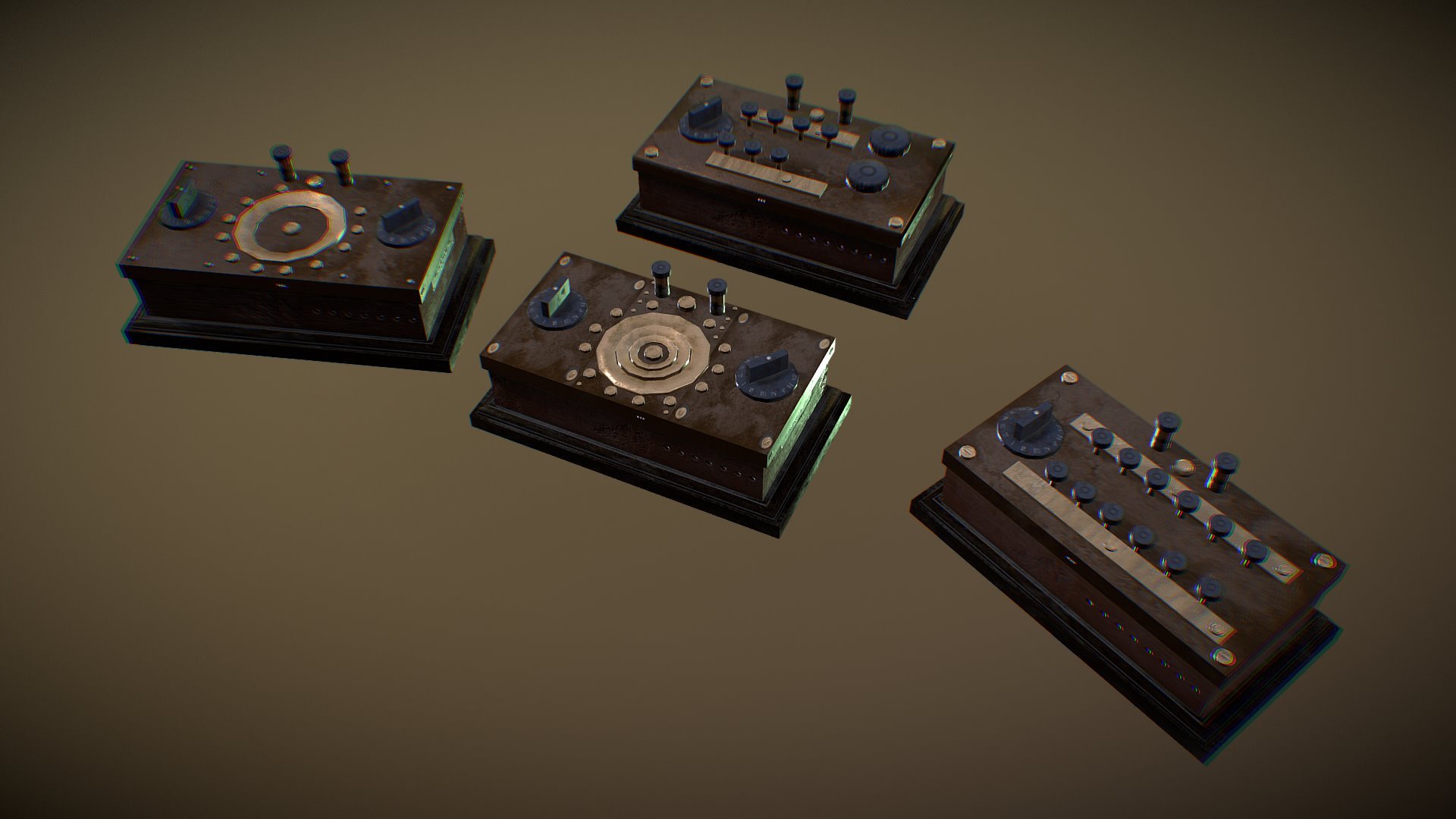 Laboratory Vintage Electrical Desk Equipment Pt2 - 3D model by Mad ...