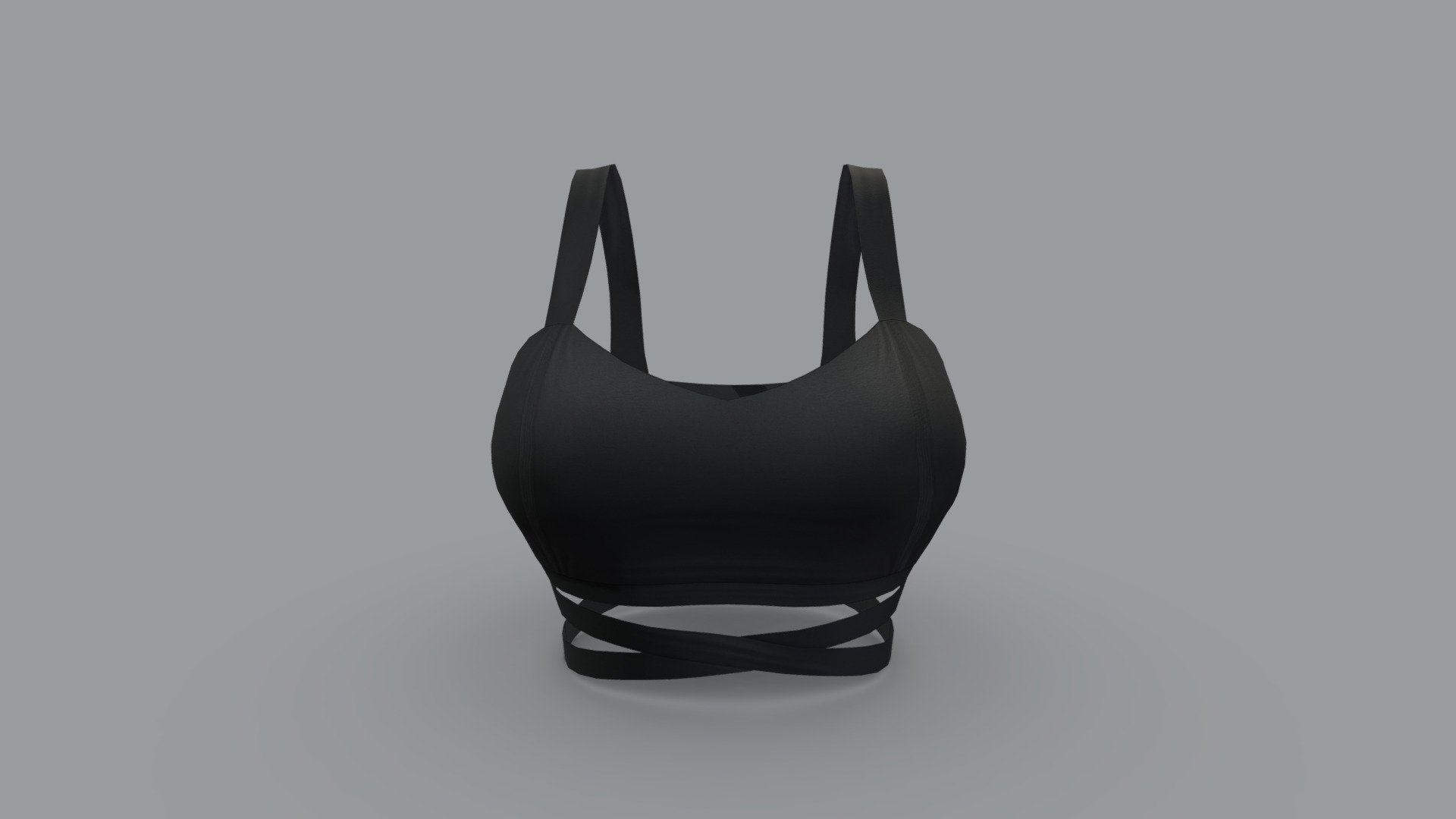 Female Straps Black Crop Top - Buy Royalty Free 3D model by 3dia ...