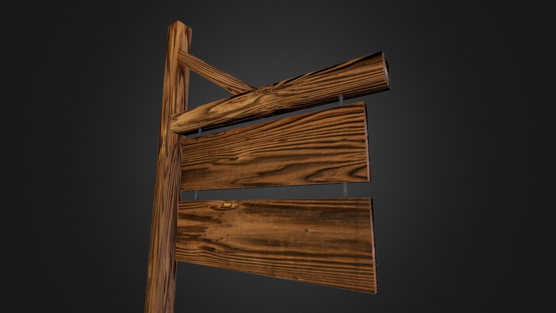 Wooden Sign - 3D model by Anthony V. (@pantherone) [2a2cea4] - Sketchfab