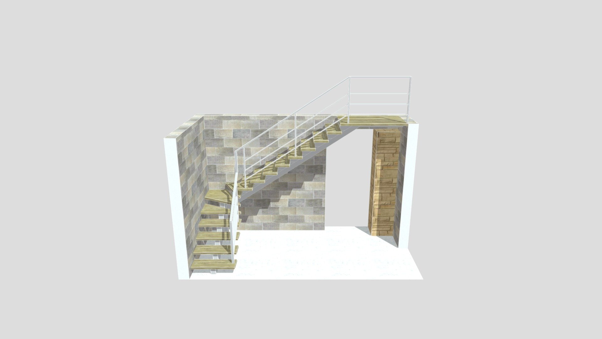 stairs - 3D model by Mykhailo Kozlovskyi (@3dmk3d) [2a2d477] - Sketchfab