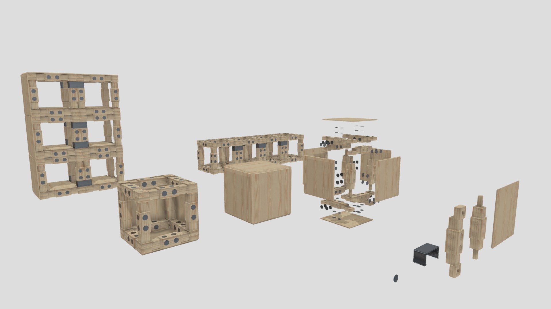 Modular Furniture Units - 3D model by JackHarrisonFMP [2a2f6de] - Sketchfab