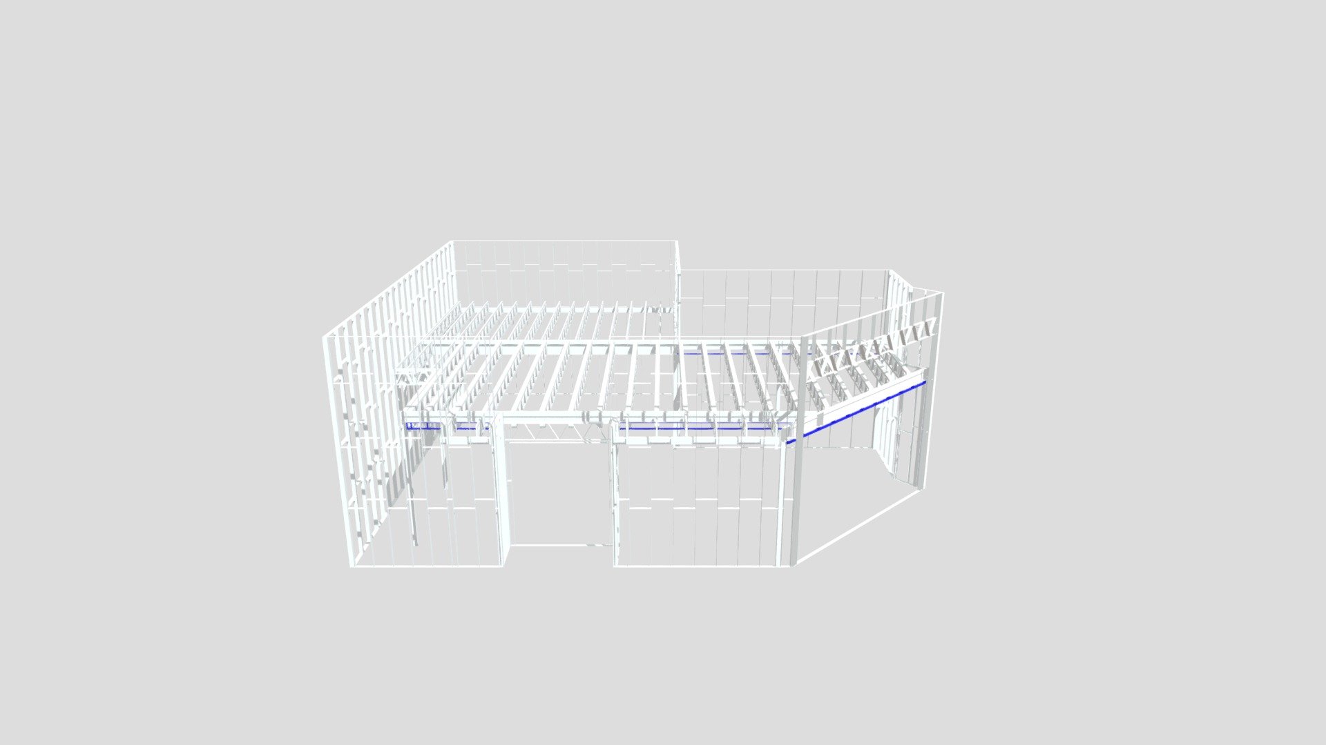 JN0687_Gym Mezzanine_3D Model - Download Free 3D model by Elite Steel ...