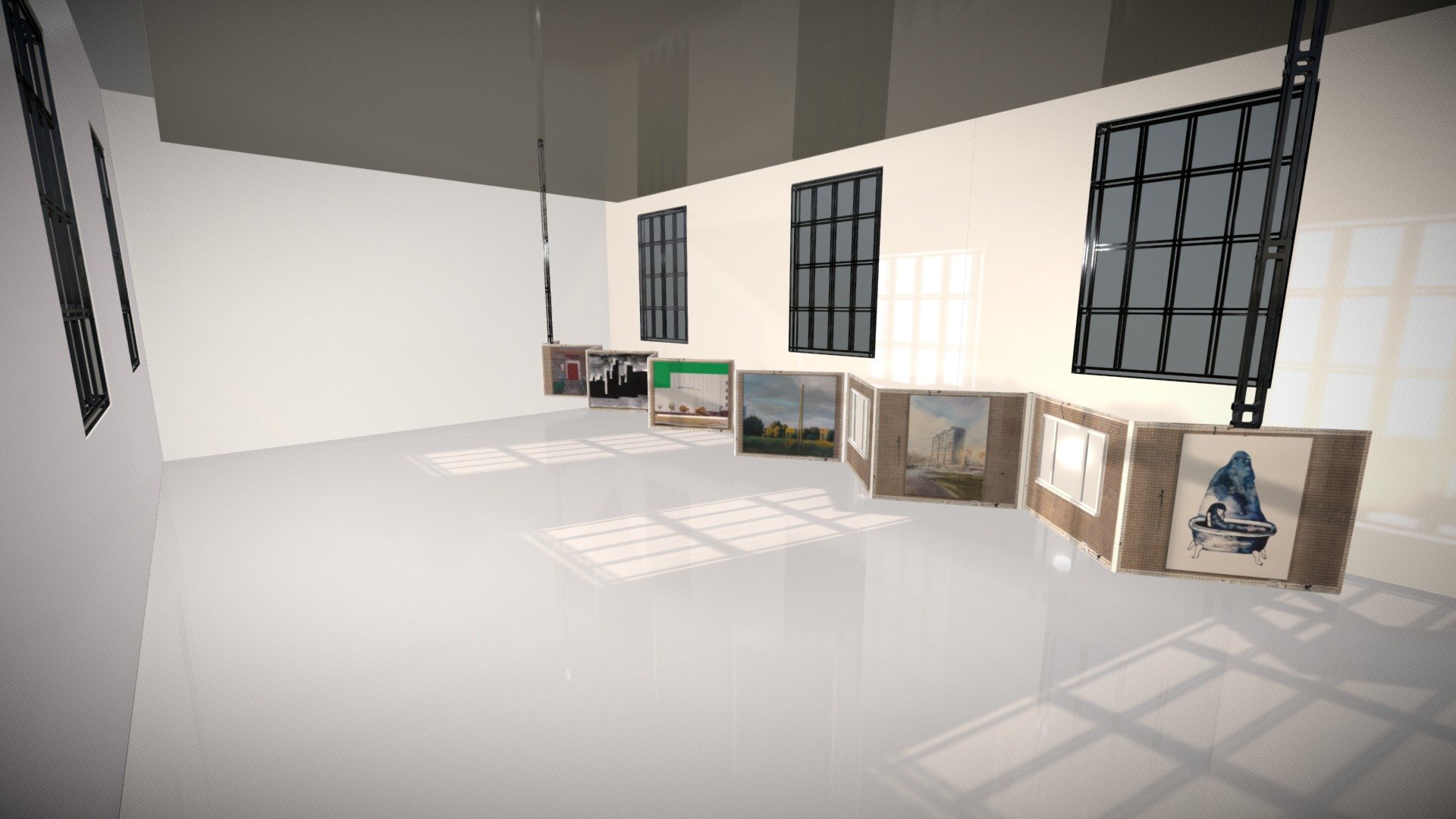 Gallery walk-through (preview only) - 3D model by Gregory Gan (@greg ...