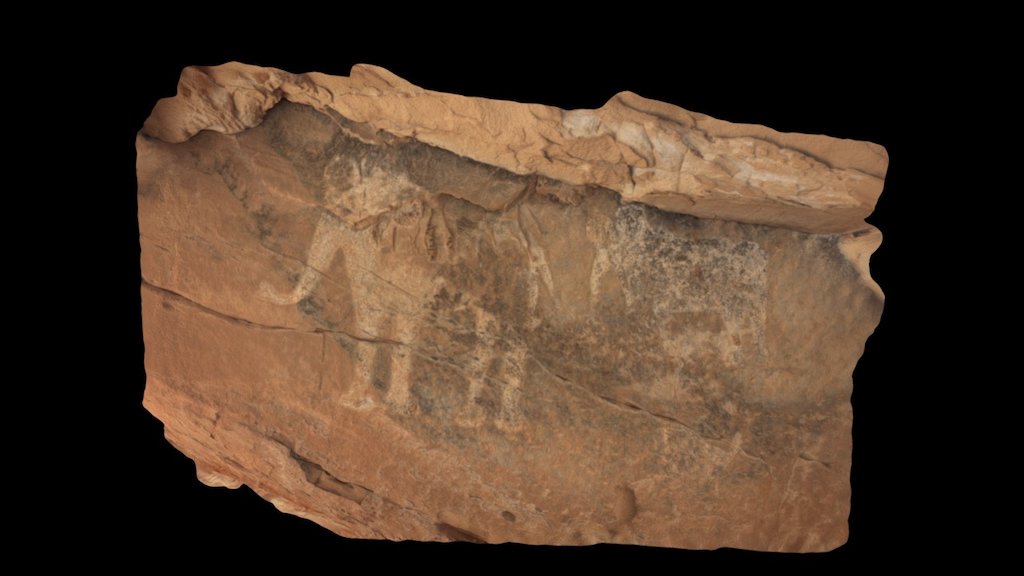 The Gherbescina painted elephans (Ennedi, Chad) - 3D model by ...