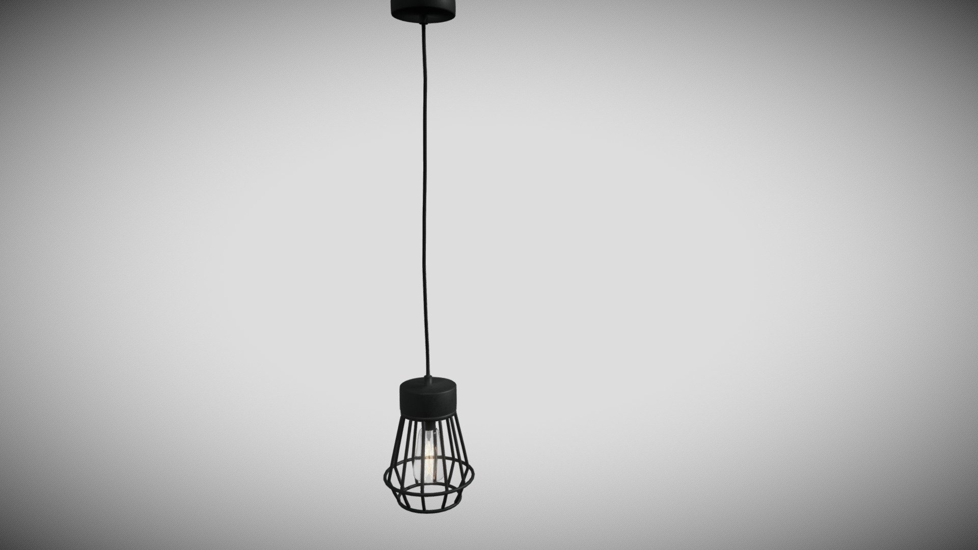 Caged pendant light - 3D model by mel.j [2a35590] - Sketchfab