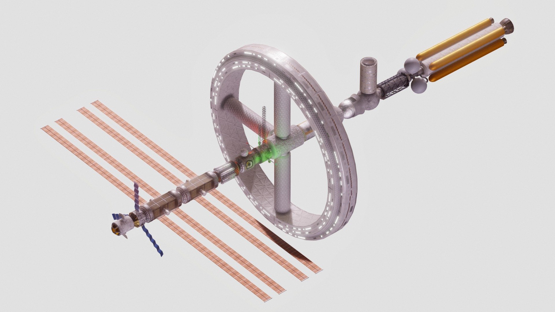 Space Station - 3D model by Mateusz Woliński (@jeandiz) [2a39231 ...