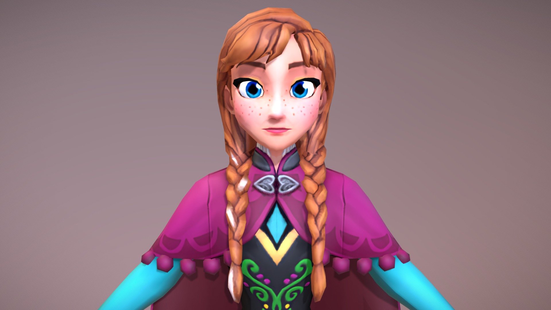 Anna - Disney Magic Kingdoms - Buy Royalty Free 3D model by AdminX1100 [2a39bd4] - Sketchfab Store