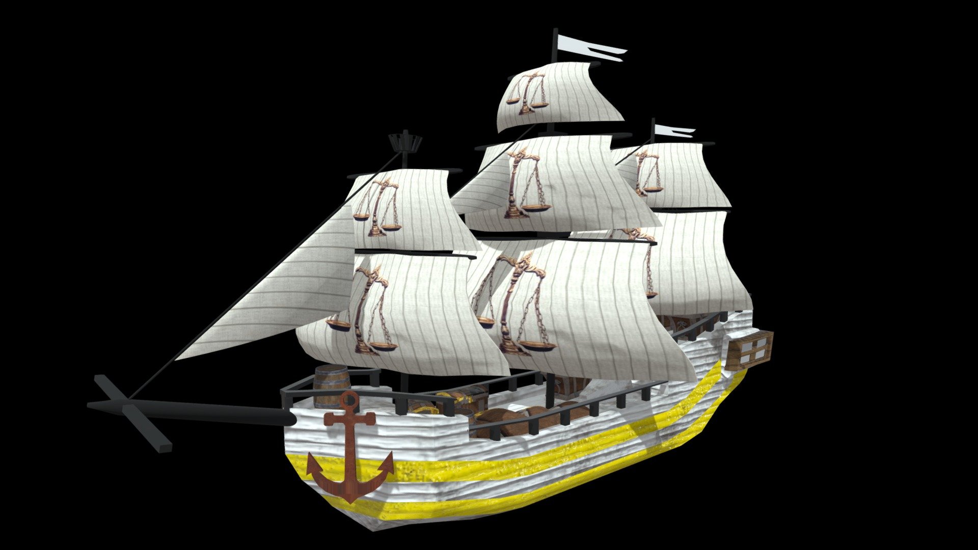 Merchant Ship - 3D model by ouz209 [2a3a348] - Sketchfab